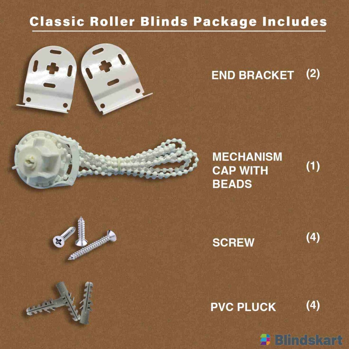 Choco Brown Plain Translucent Roller Blind | Blindskart